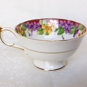 Paragon Spring Melody Tea Cup and Saucer, Paragon Violet and Blue ...