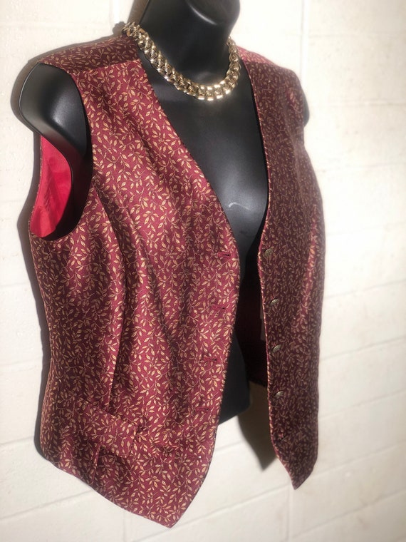 Shiny Gold Vest burgundy red disco party Berlin - Gem