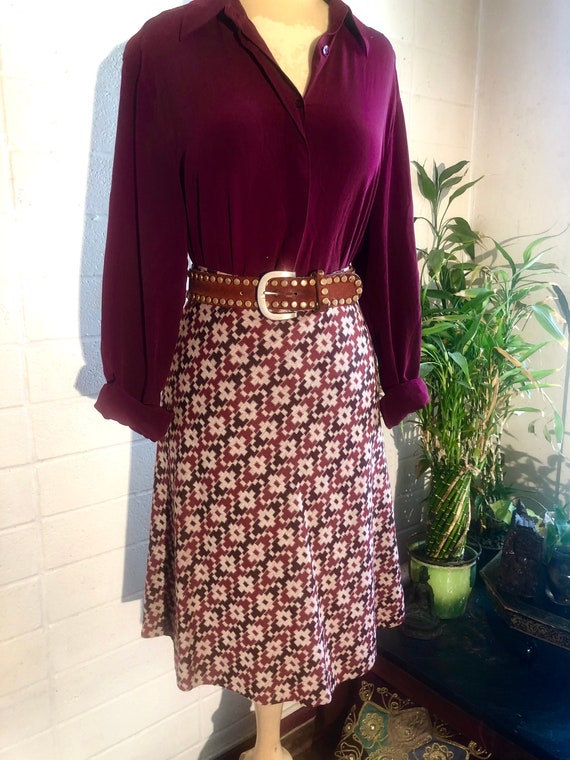 Worsted Wool Skirt Ann Taylor Gabardine A-line midi /… - Gem