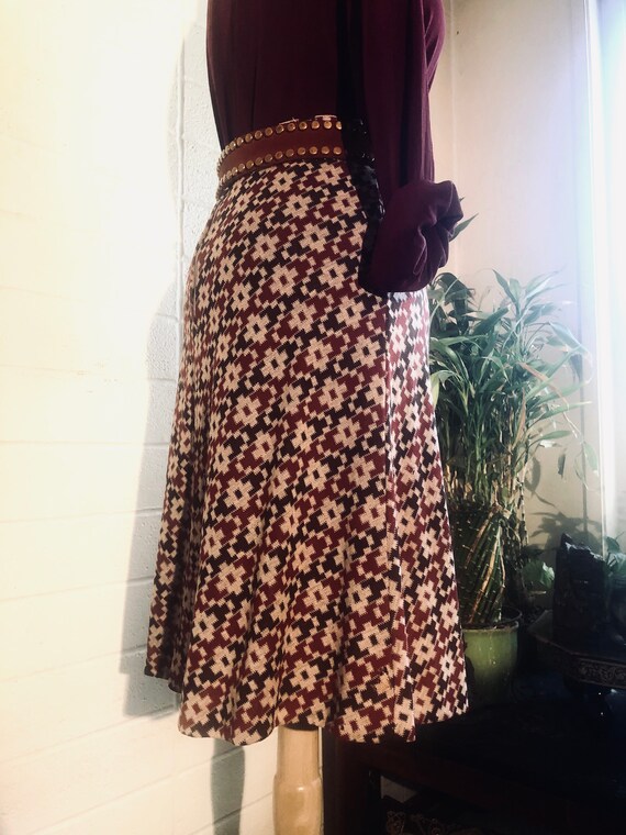 Worsted Wool Skirt Ann Taylor Gabardine A-line midi /… - Gem