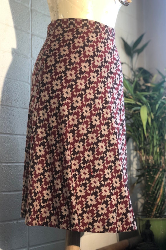 Worsted Wool Skirt Ann Taylor Gabardine A-line midi /… - Gem