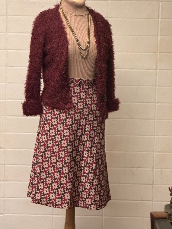 Worsted Wool Skirt Ann Taylor Gabardine A-line midi /… - Gem
