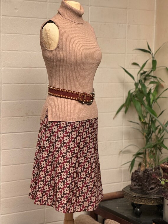 Worsted Wool Skirt Ann Taylor Gabardine A-line midi /… - Gem
