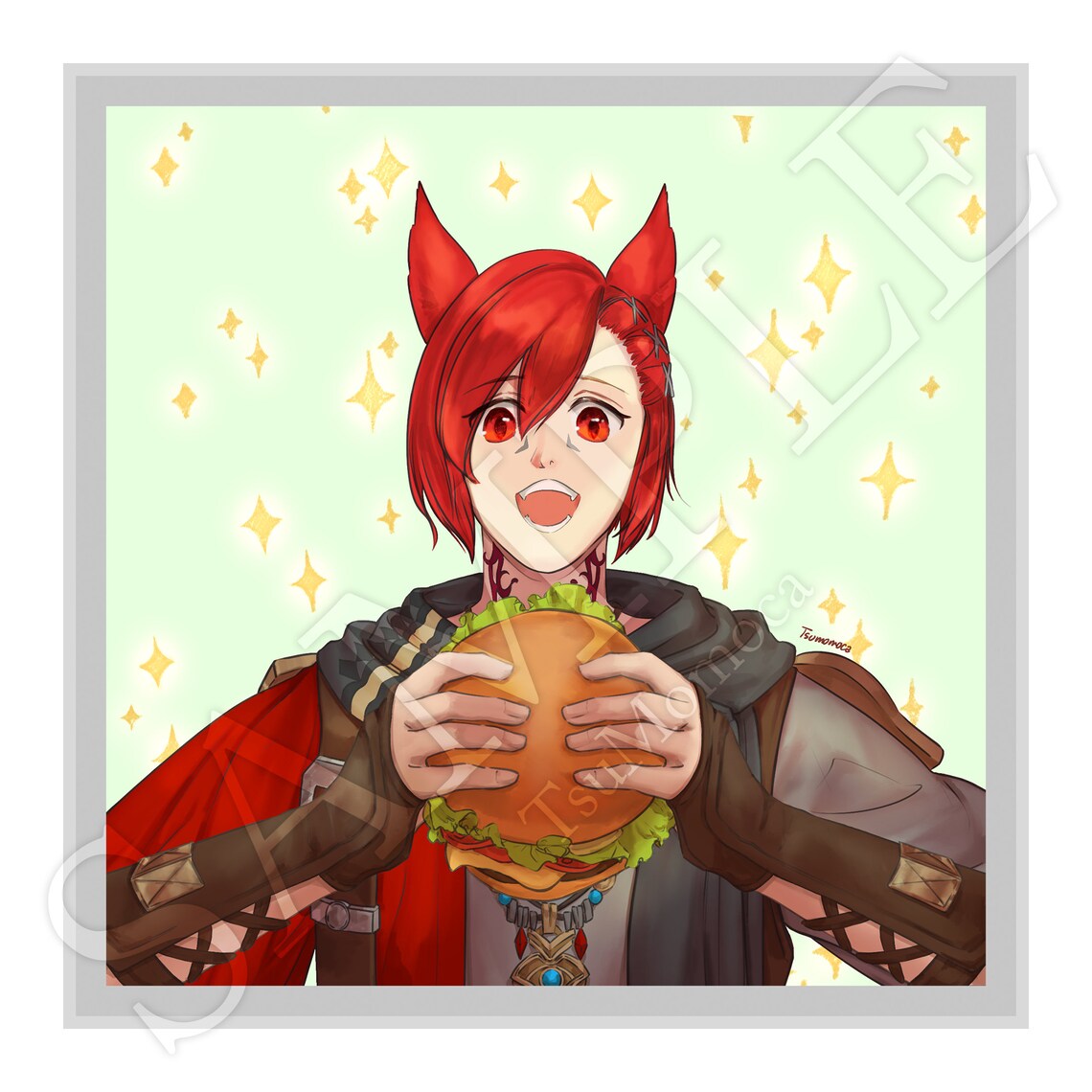 FFXIV: Graha Borger Print - Etsy