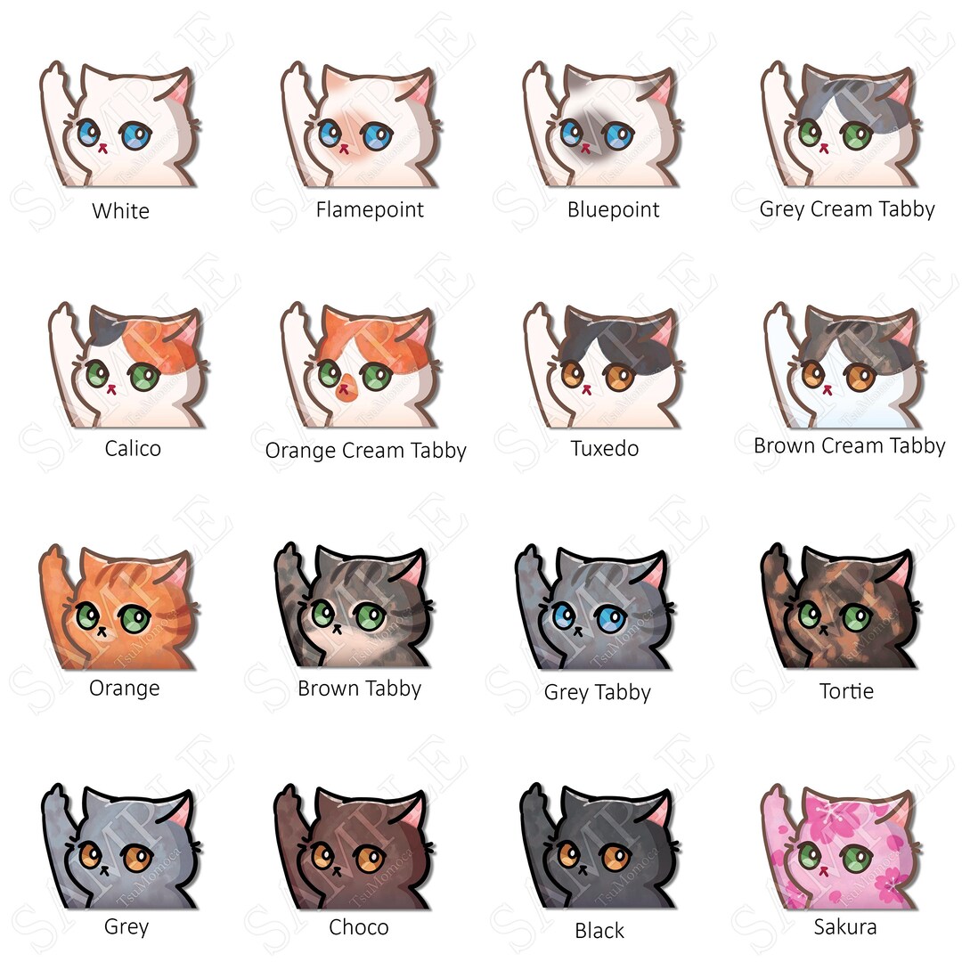 FU Cat Peeker Decals - Etsy