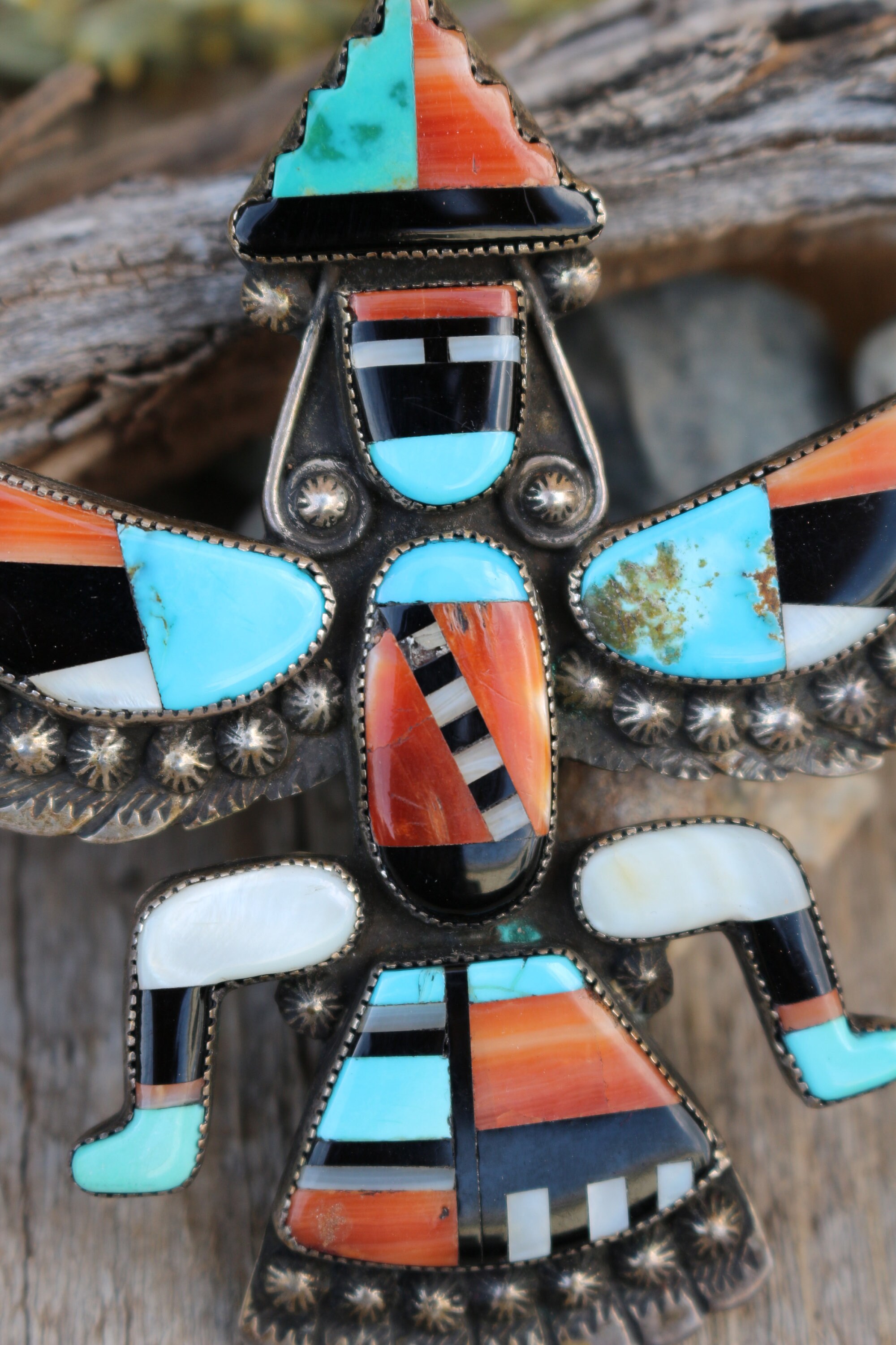 Vintage Zuni Knifewing Pin / Pendant - Etsy