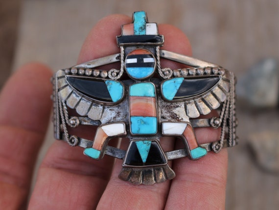 Vintage Zuni Knifewing Bracelet - Gem