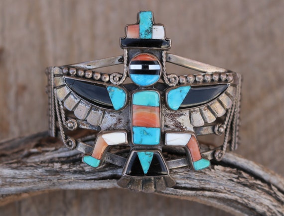 Vintage Zuni Knifewing Bracelet - Gem