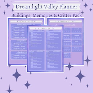 Dreamlight Valley Planner - Full Planner: Characters, Daily Checks ...