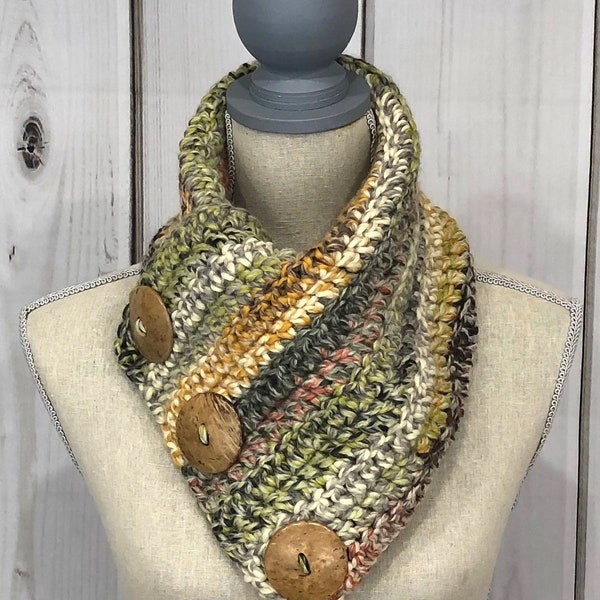 Button Scarf - Etsy