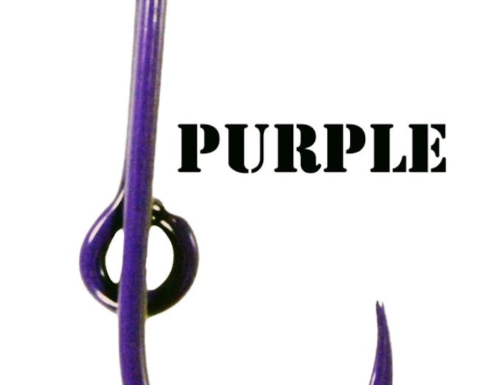 Fishing Hook for Cap Bill or Brim Purple Powder Coated Fish - Etsy