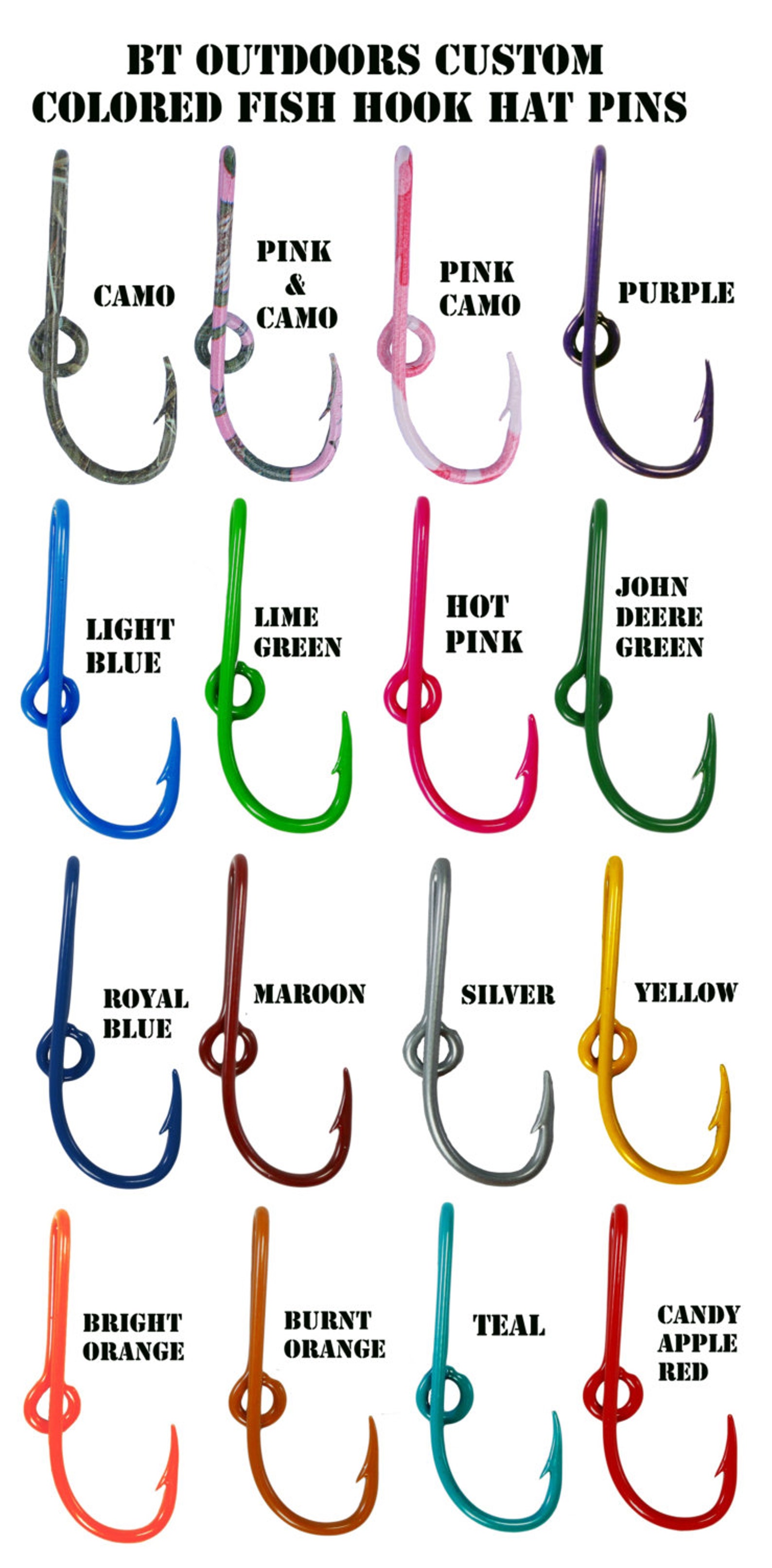 Fishing Hook for Cap Bill or Brim Purple Powder Coated Fish | Etsy