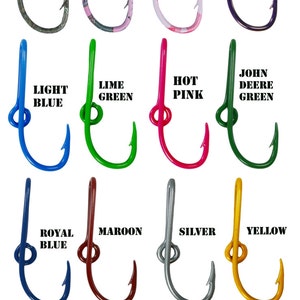 Fishing Hook for Cap Bill or Brim - Purple Powder Coated Fish Hook ...