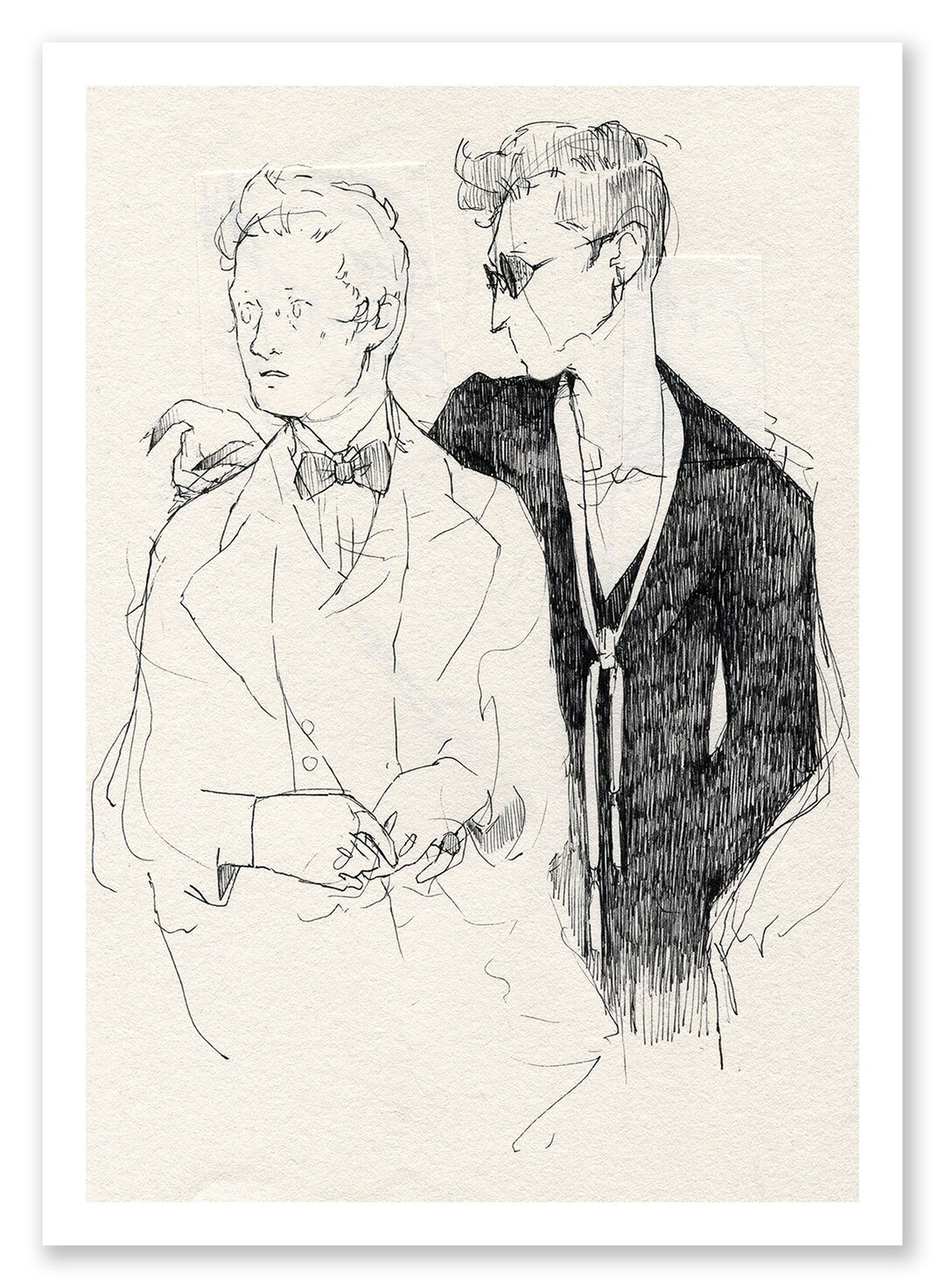 Aziraphale & Crowley | Fine Art Print | Open Edition - Etsy