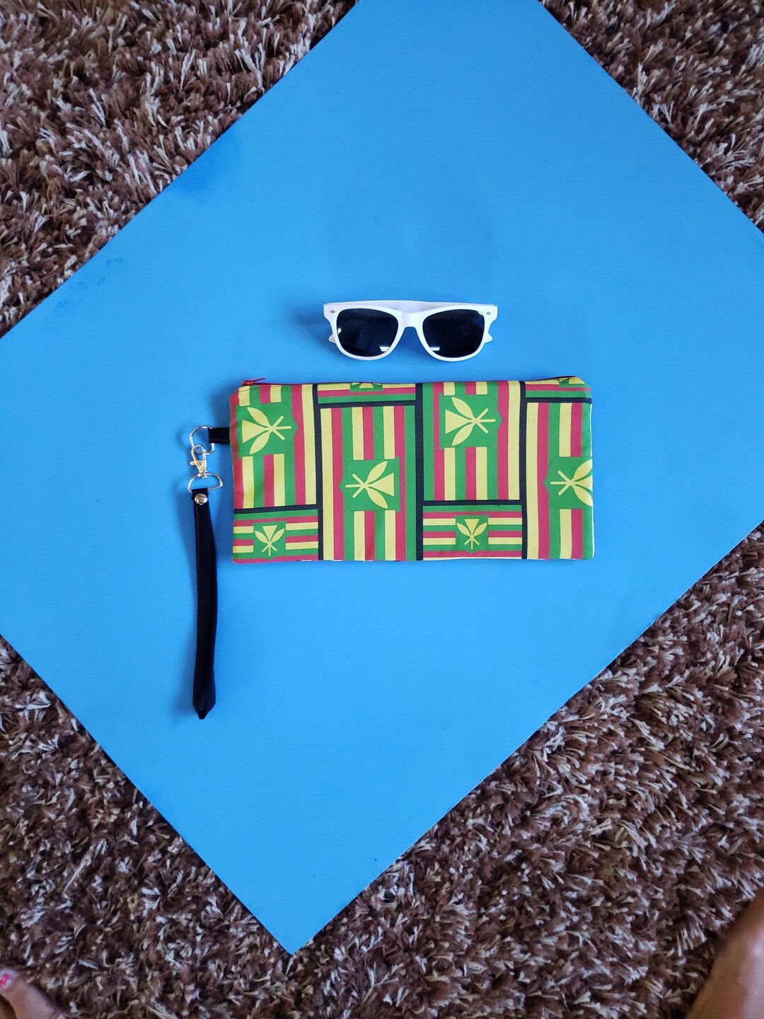 Kanaka Maoli Native Hawaiian Flag and Power Triangles Wristlet - Etsy