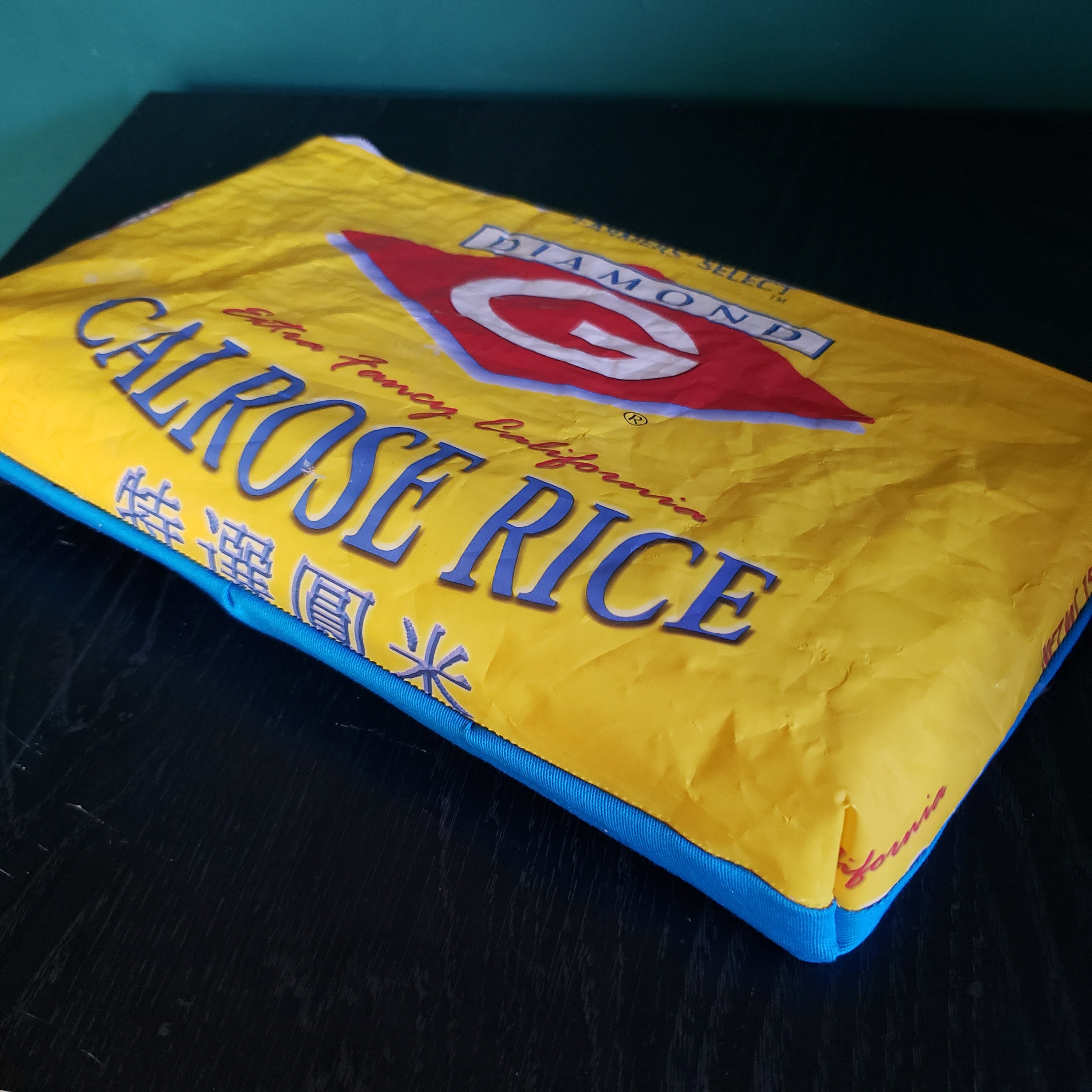 Upcycle Zipper Rice Bag Yellow Red White Turquoise - Etsy