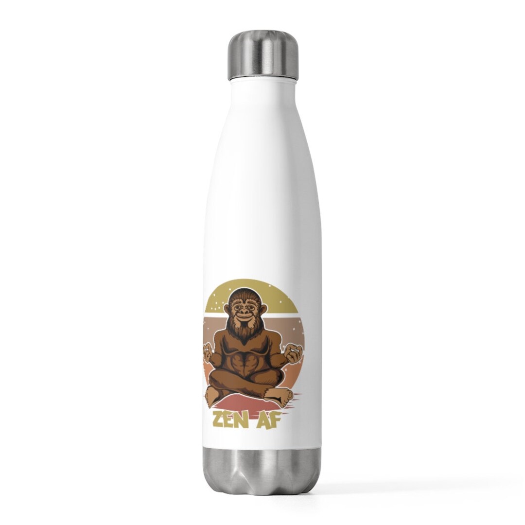 Zen AF Water Bottle, Yoga Water Bottle, Bigfoot Water Bottle, Insulated ...