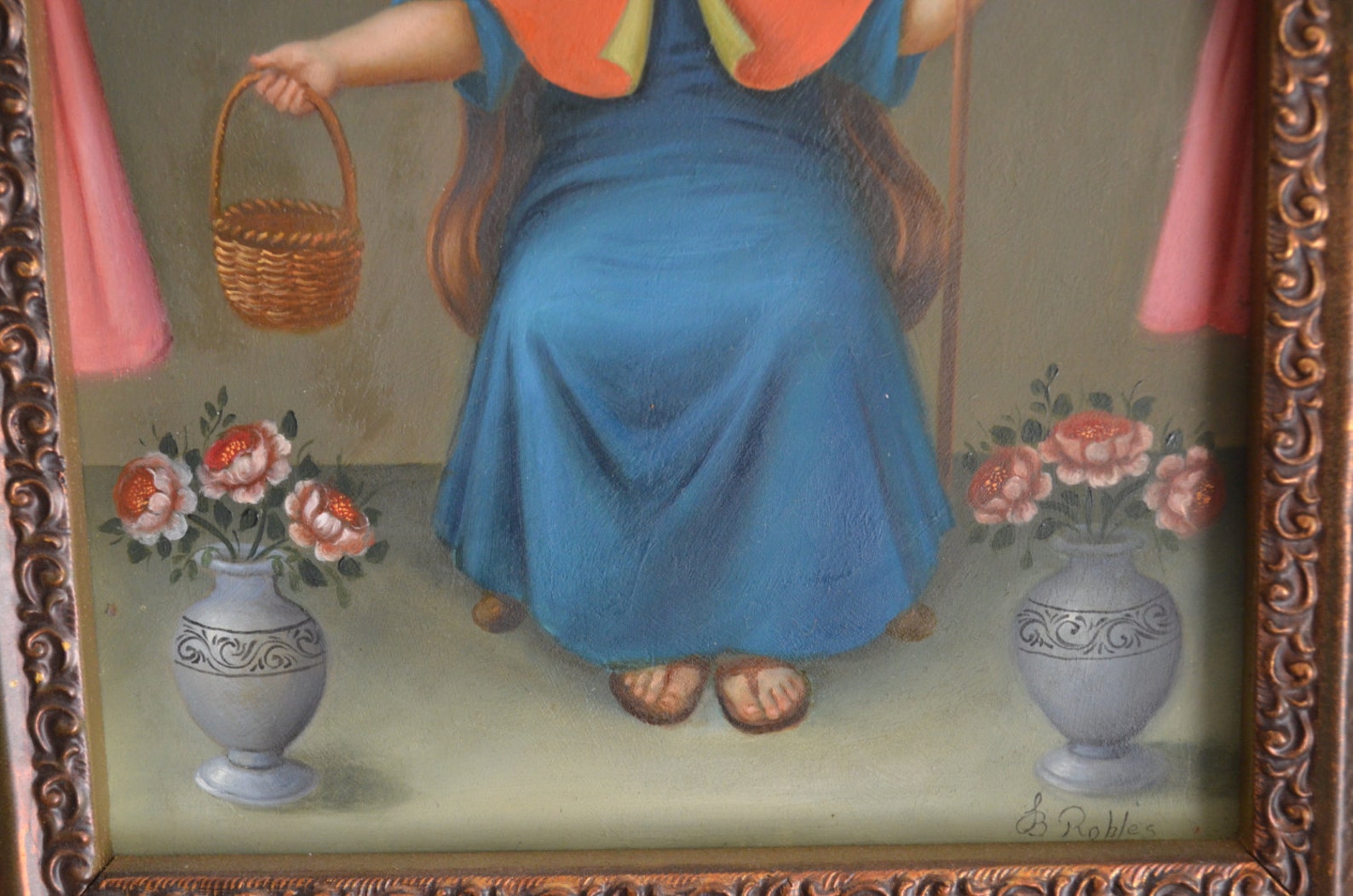 El Santo Nino De Atocha, Holy Child of Atocha Oil Painting on Leather ...