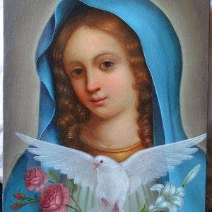 Blessed Virgin Mary ,our Lady of the Dove,cuzco School Art,spanish ...