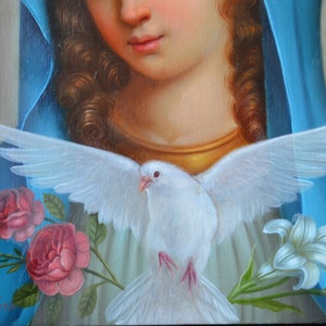 Blessed Virgin Mary ,our Lady of the Dove,cuzco School Art,spanish ...