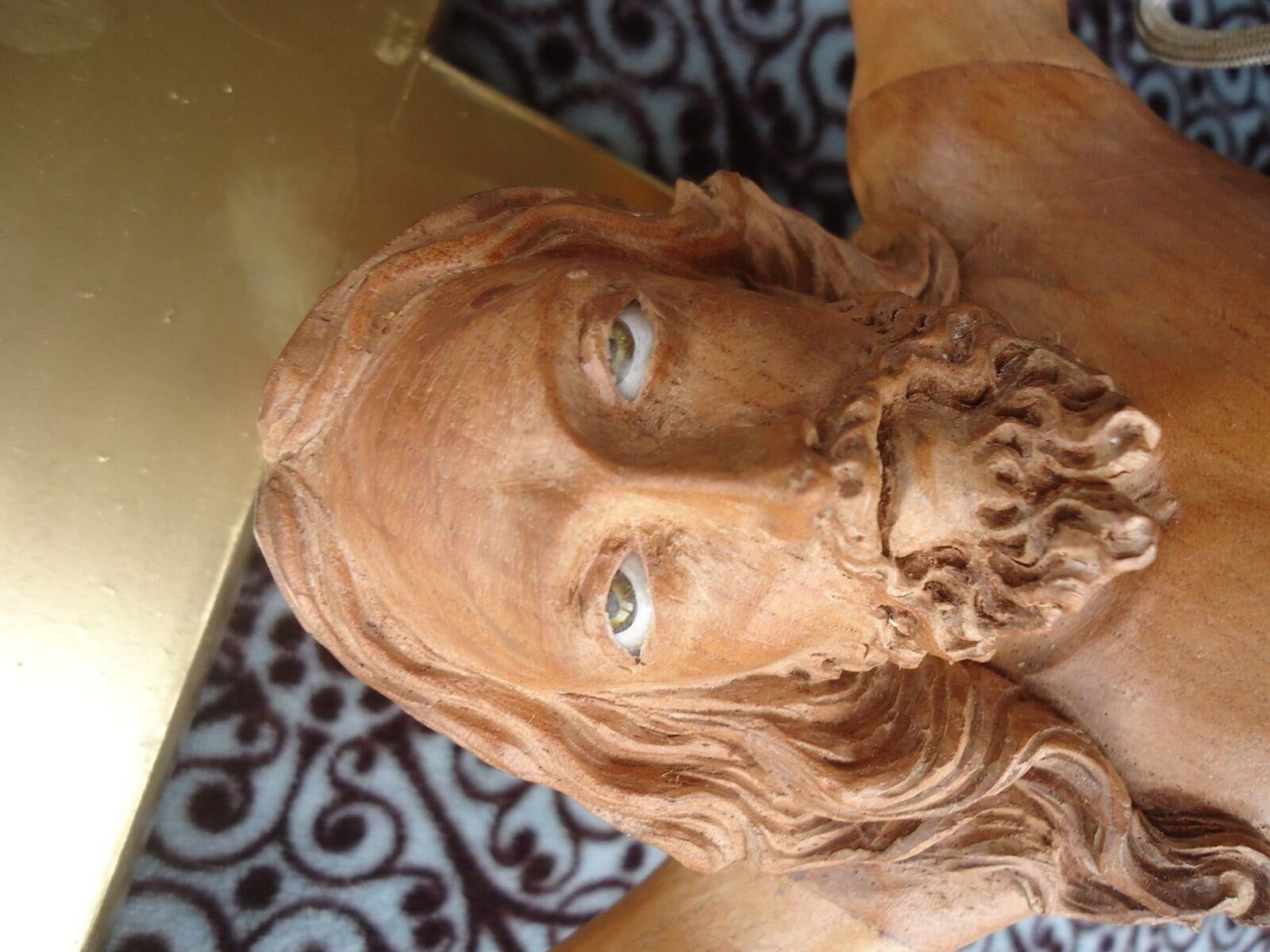Hand Carved Wood Crucifix Jesus Corpus Religious 38''cross 21'' Body of ...