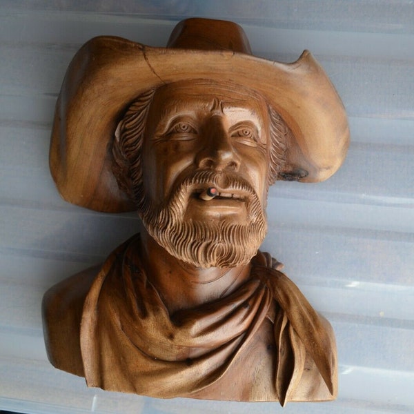 Carved Cowboy - Etsy