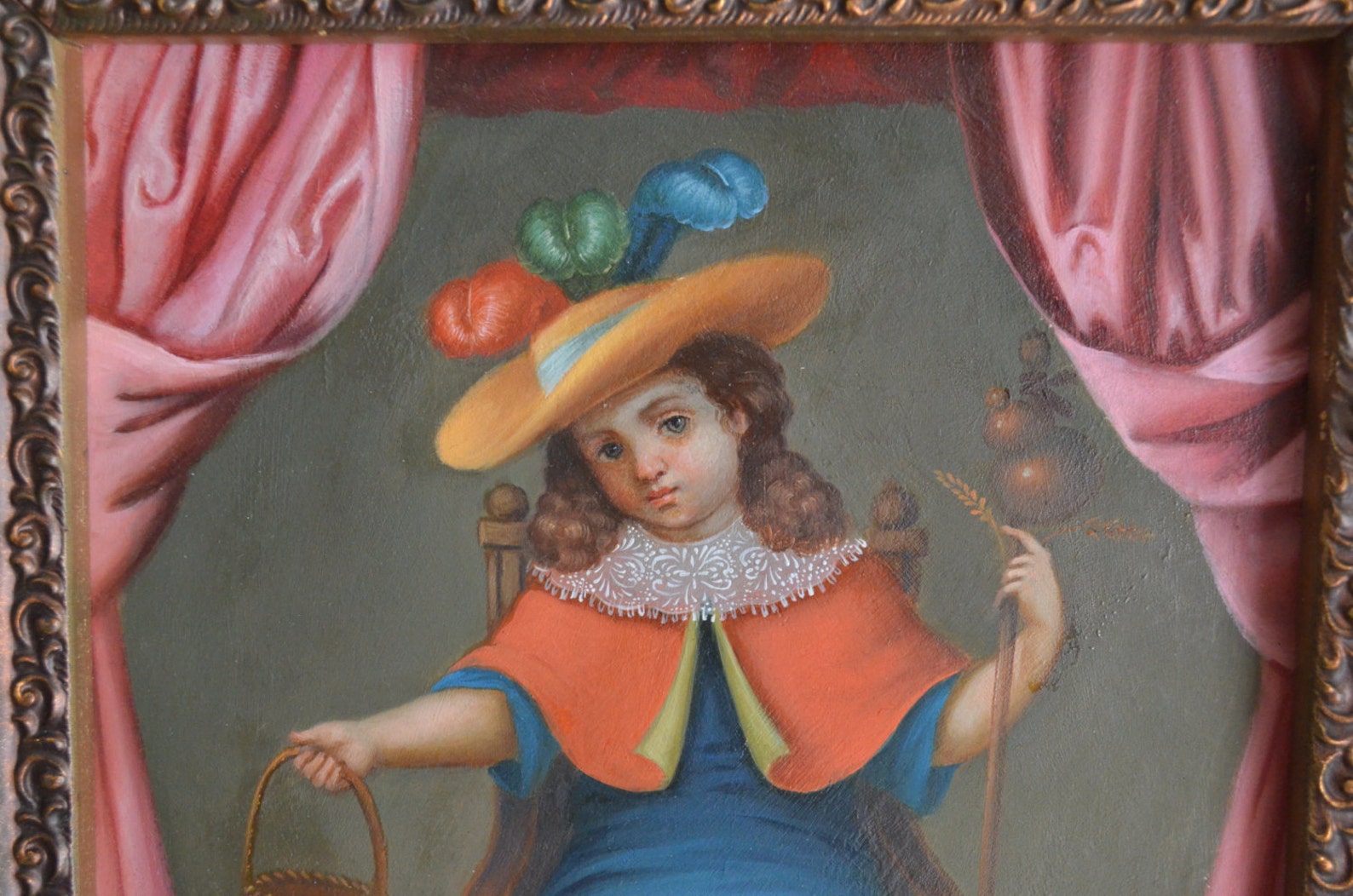El Santo Nino De Atocha, Holy Child of Atocha Oil Painting on Leather ...