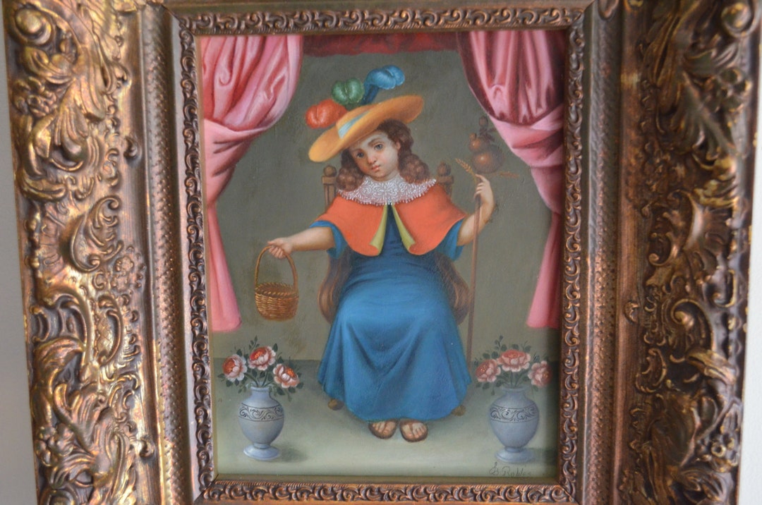 El Santo Nino De Atocha, Holy Child of Atocha Oil Painting on Leather ...