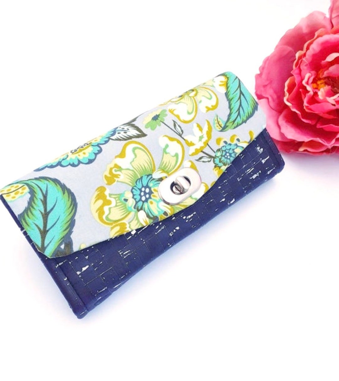 Tula Pink Purse, Tula Pink Chipper, Green Floral Purse, Vegan Leather ...