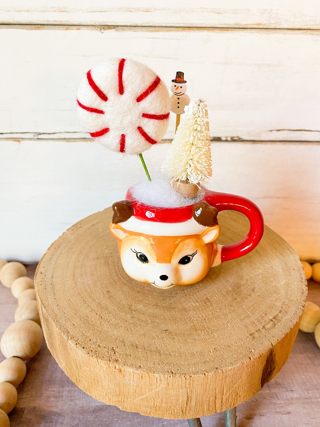 Reindeer Mini Christmas Cup Santa Cup Christmas Decor - Etsy