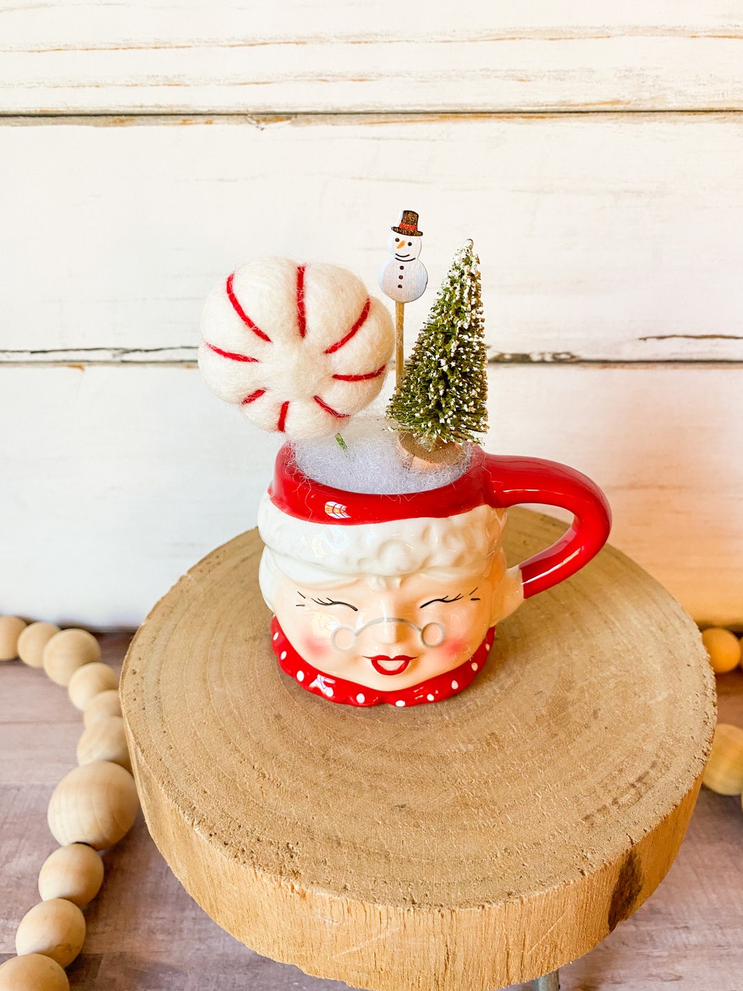 Mrs Claus Mini Christmas Cup Santa Cup Christmas Decor - Etsy