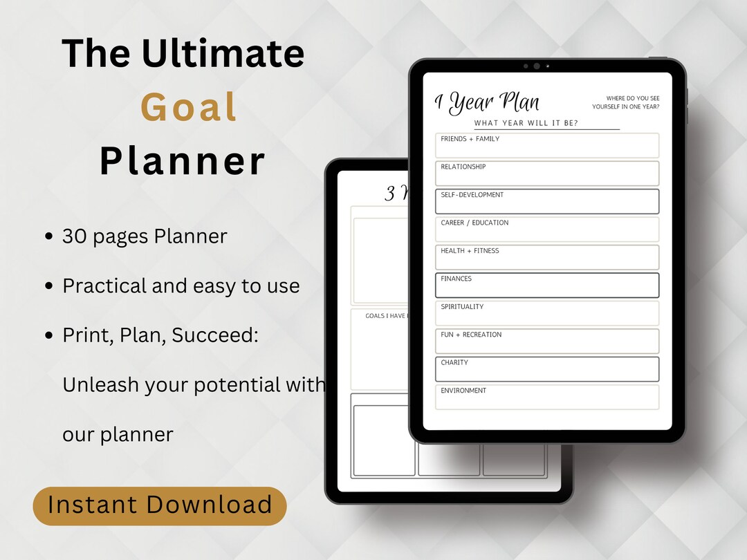 Goal Planner BUNDLE, 2024 Goals Tracker, SMART Goal Setting Kit, New ...