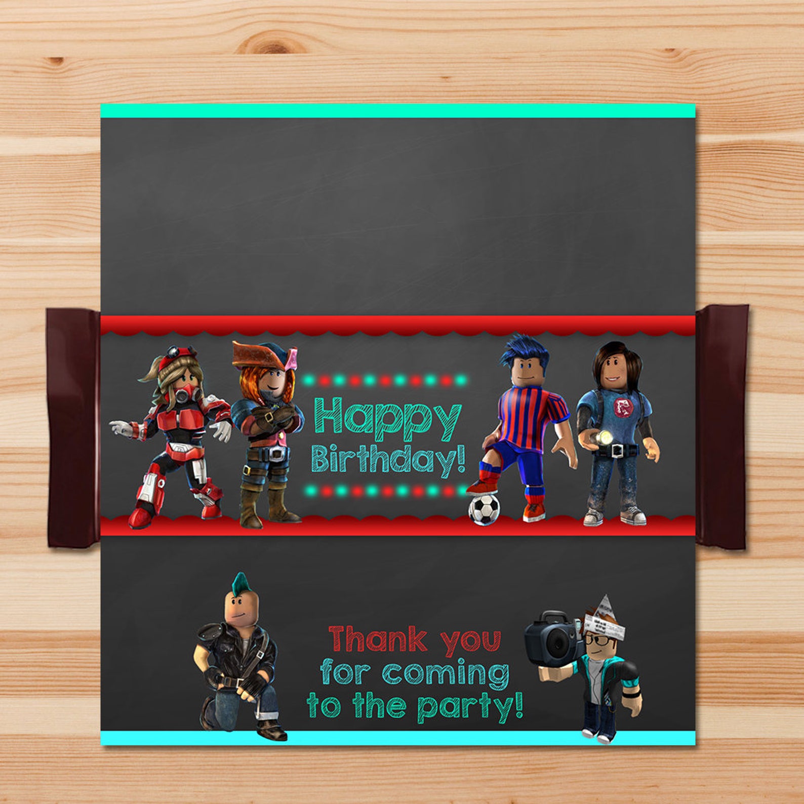 Roblox Candy Wrapper Chalkboard Roblox Chocolate Bar - Etsy