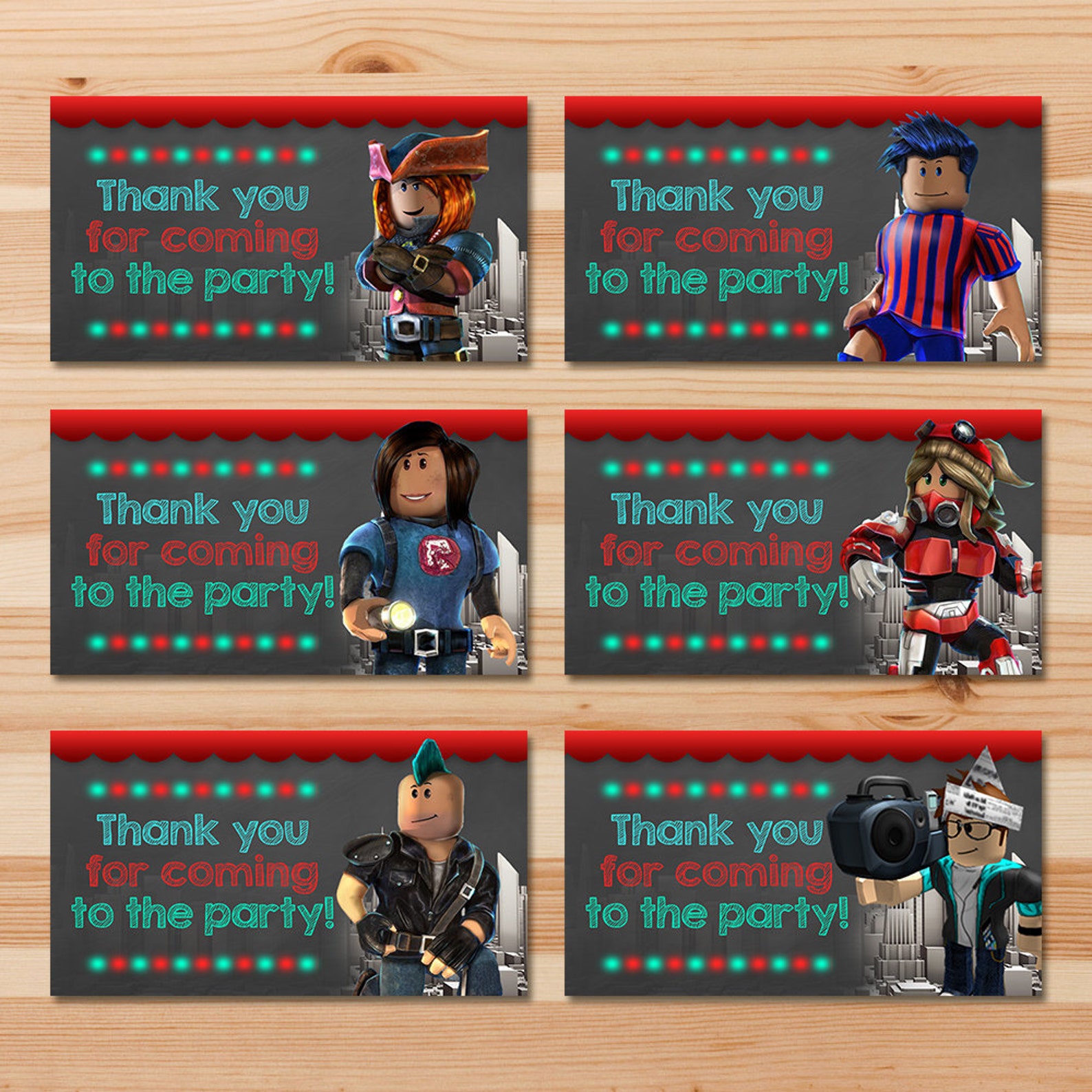 Roblox Birthday Party Tags Roblox Favor Tags Roblox Party | Etsy