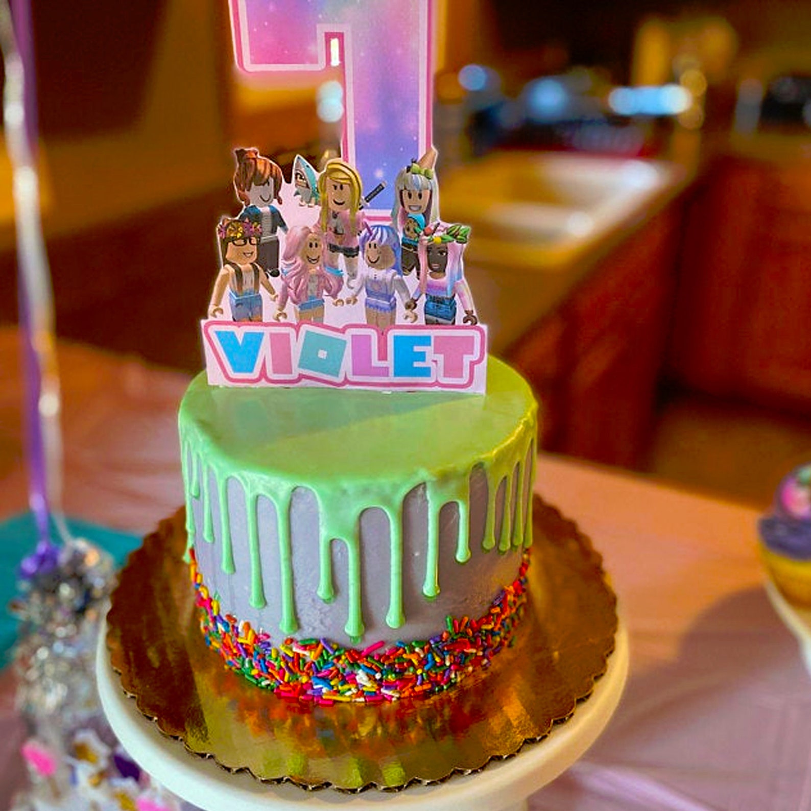 Girl Roblox Cake Topper Pink Roblox Birthday Party Cake - Etsy