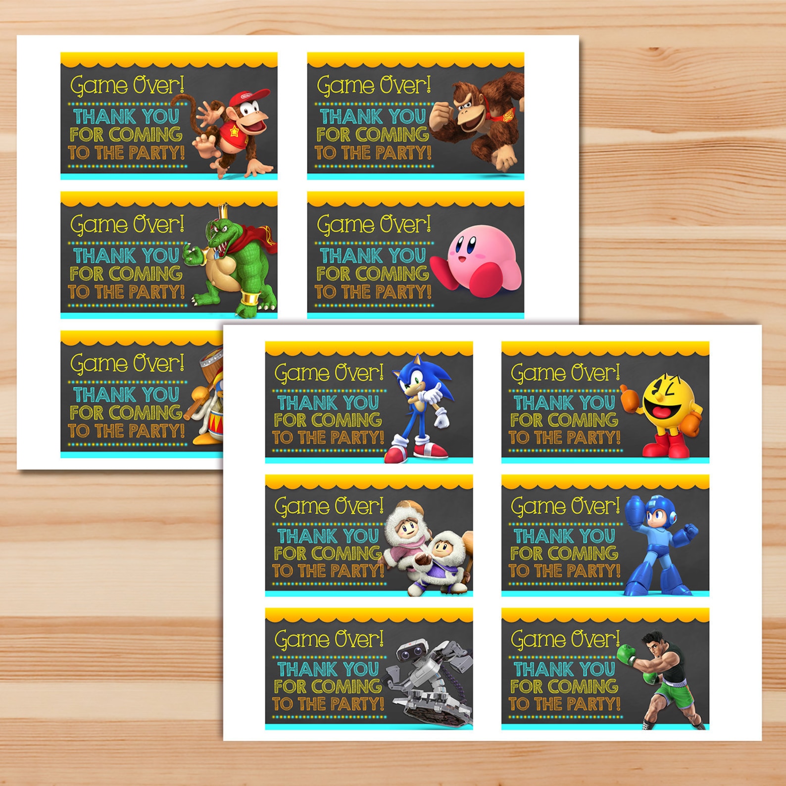 Super Smash Brothers Ultimate Party Tags Classic Game Set 1 | Etsy