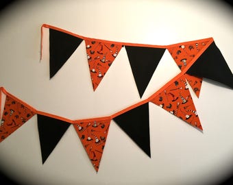 Halloween Pattern Pennant Flag Banner Triangle Bunting Fall Autumn ...