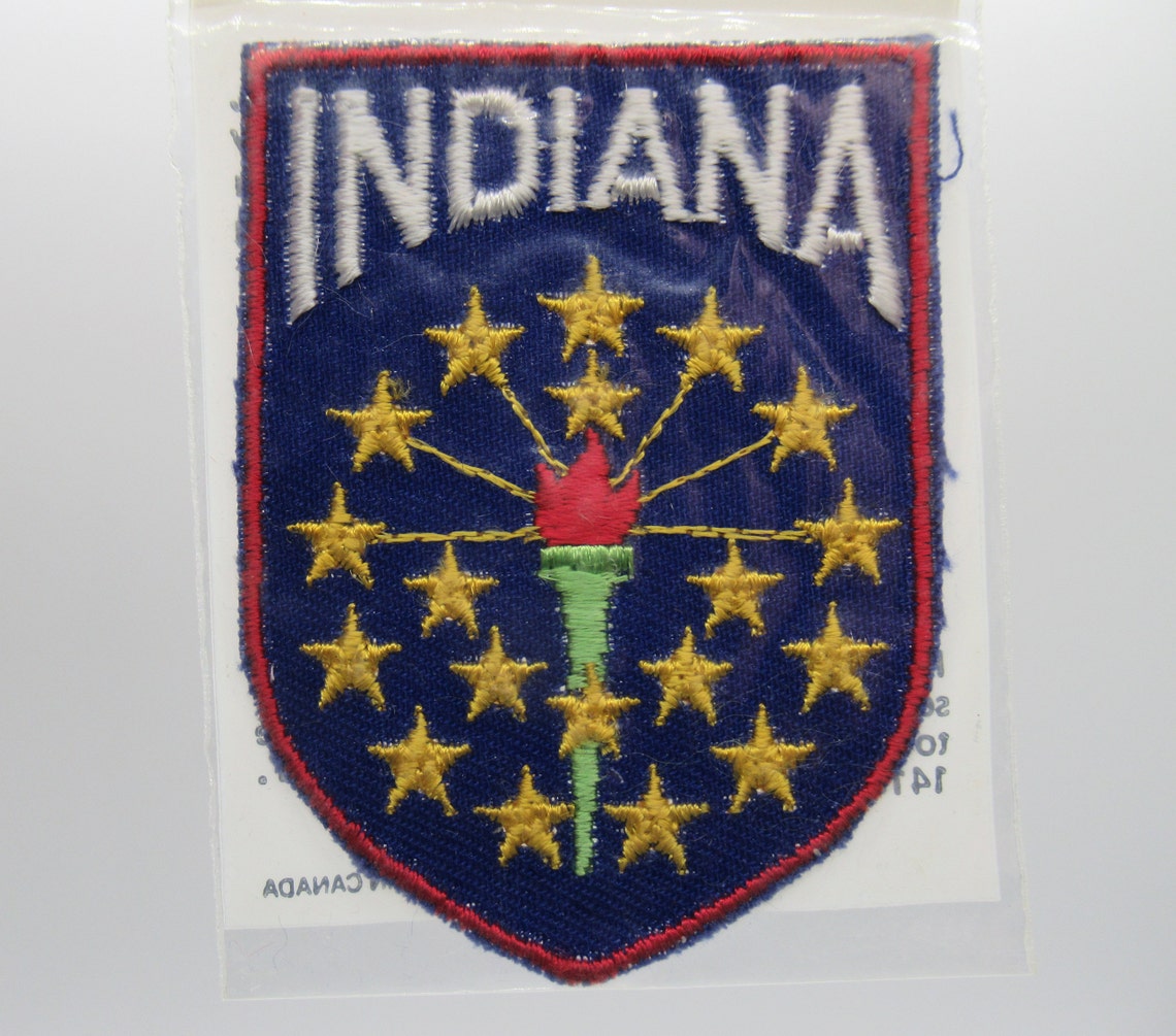 Bandera de Indiana 19th State NOS Vintage Souvenir Sew On - Etsy España