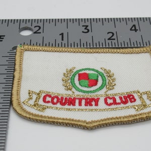 Country Club Golf Crest Vintage Gold Sew on Patch - Etsy