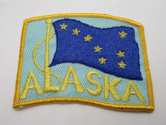 Alaska State Flag Big Dipper Vintage Sew on Rectangle Travel - Etsy
