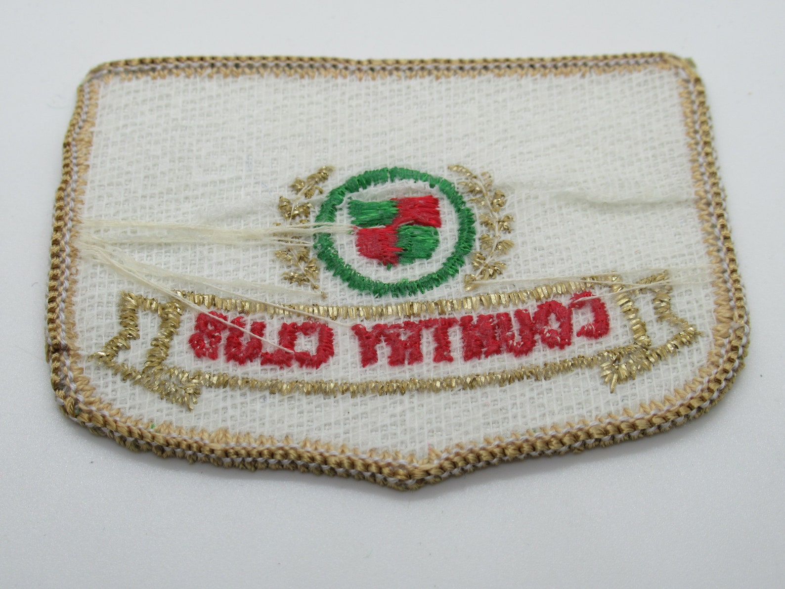 Country Club Golf Crest Vintage Gold Sew On Patch | Etsy