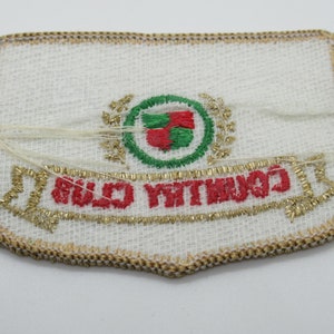 Country Club Golf Crest Vintage Gold Sew on Patch - Etsy