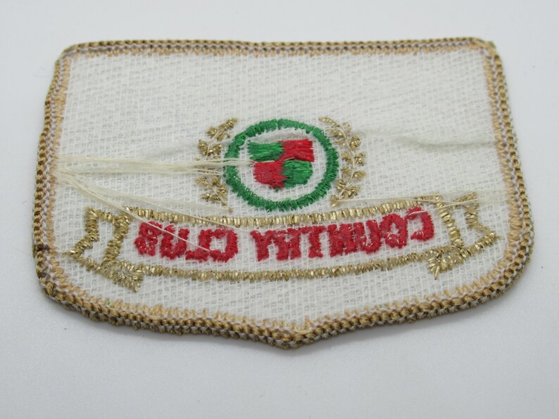 Country Club Golf Crest Vintage Gold Sew on Patch - Etsy