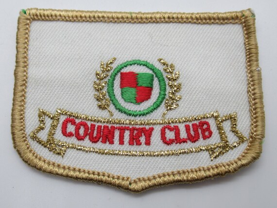 Country Club Golf Crest Vintage Gold Sew on Patch - Etsy