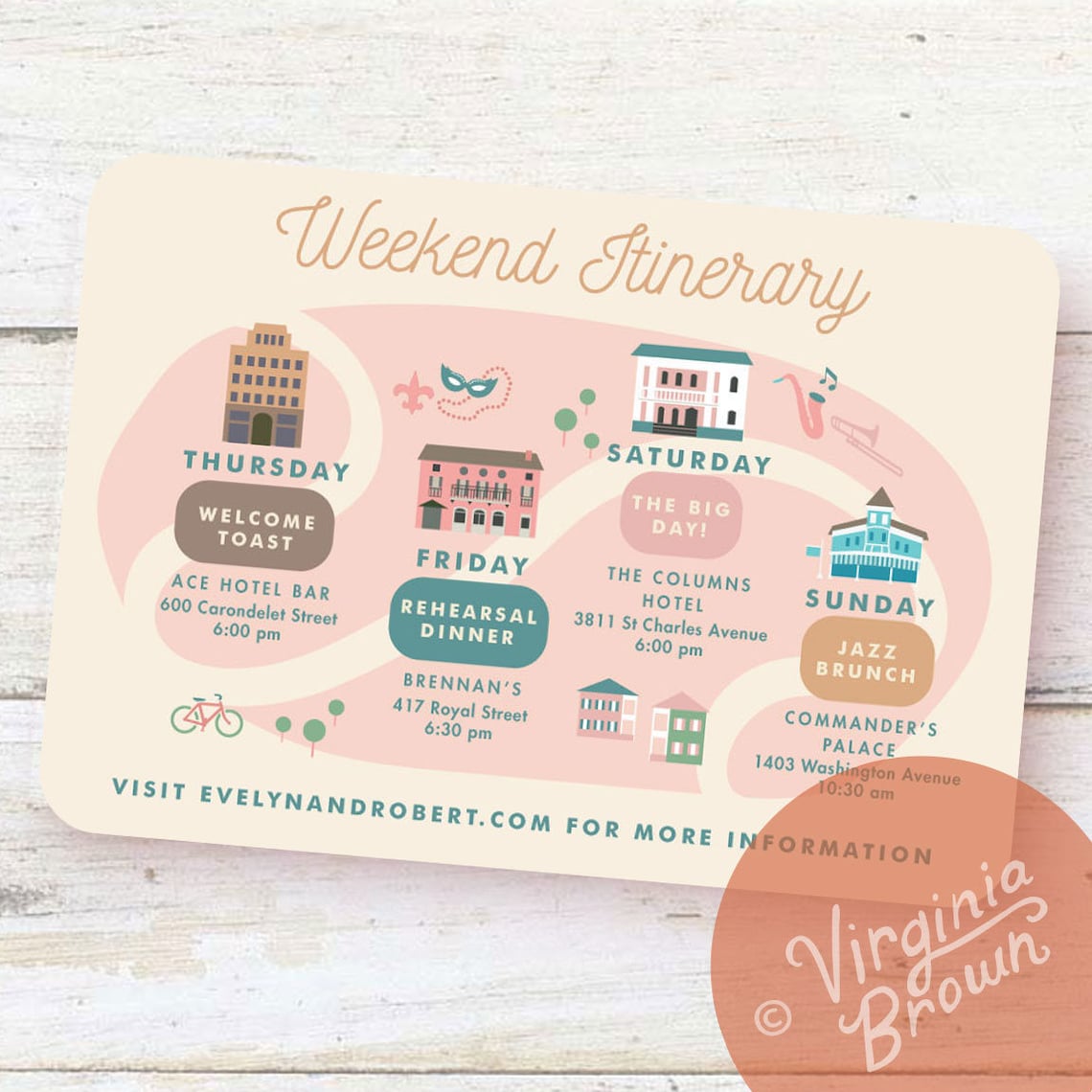 Custom Itinerary Map Printable File Wedding Invitation | Etsy