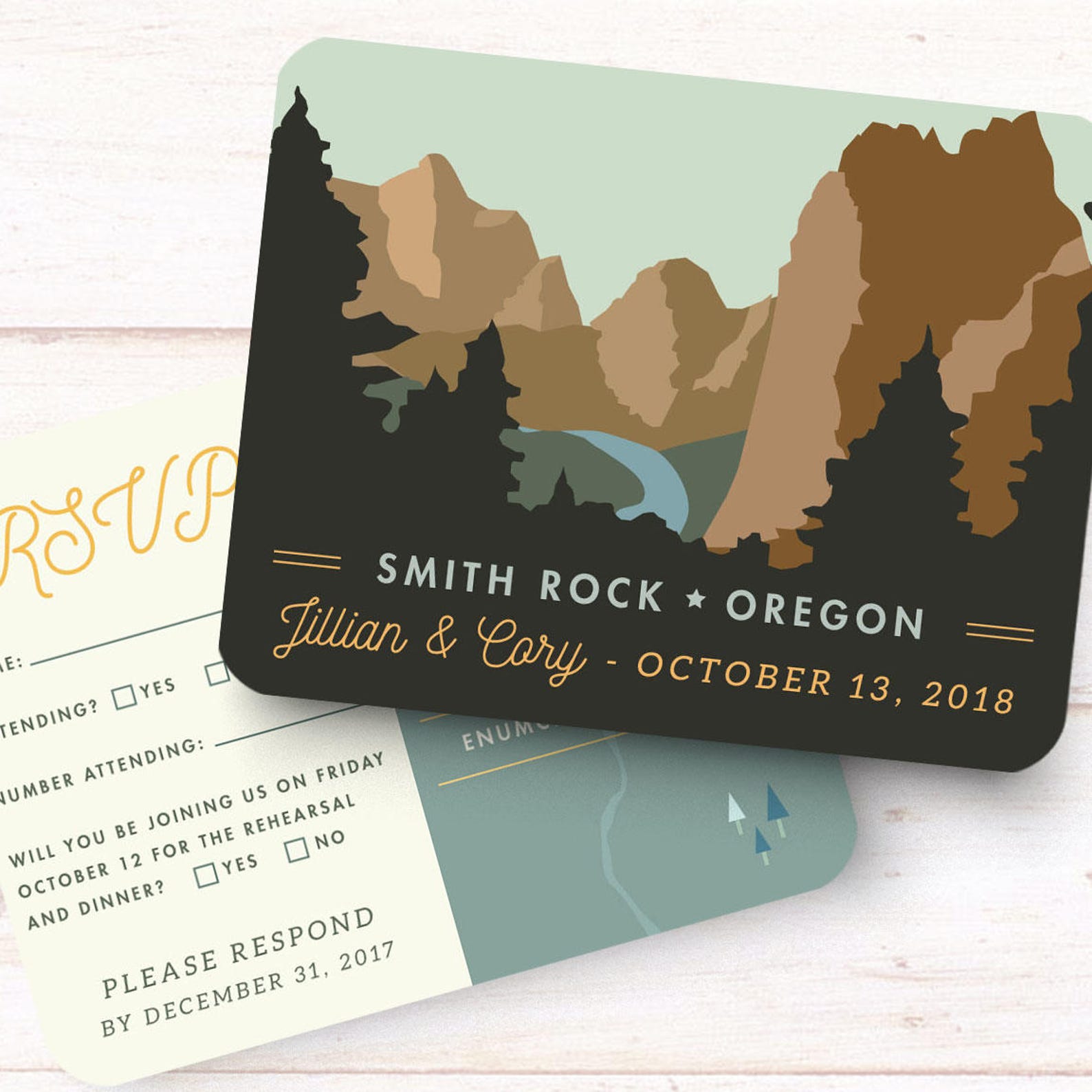 Location Themed Reply Card Itinerary Map Printable File | Etsy