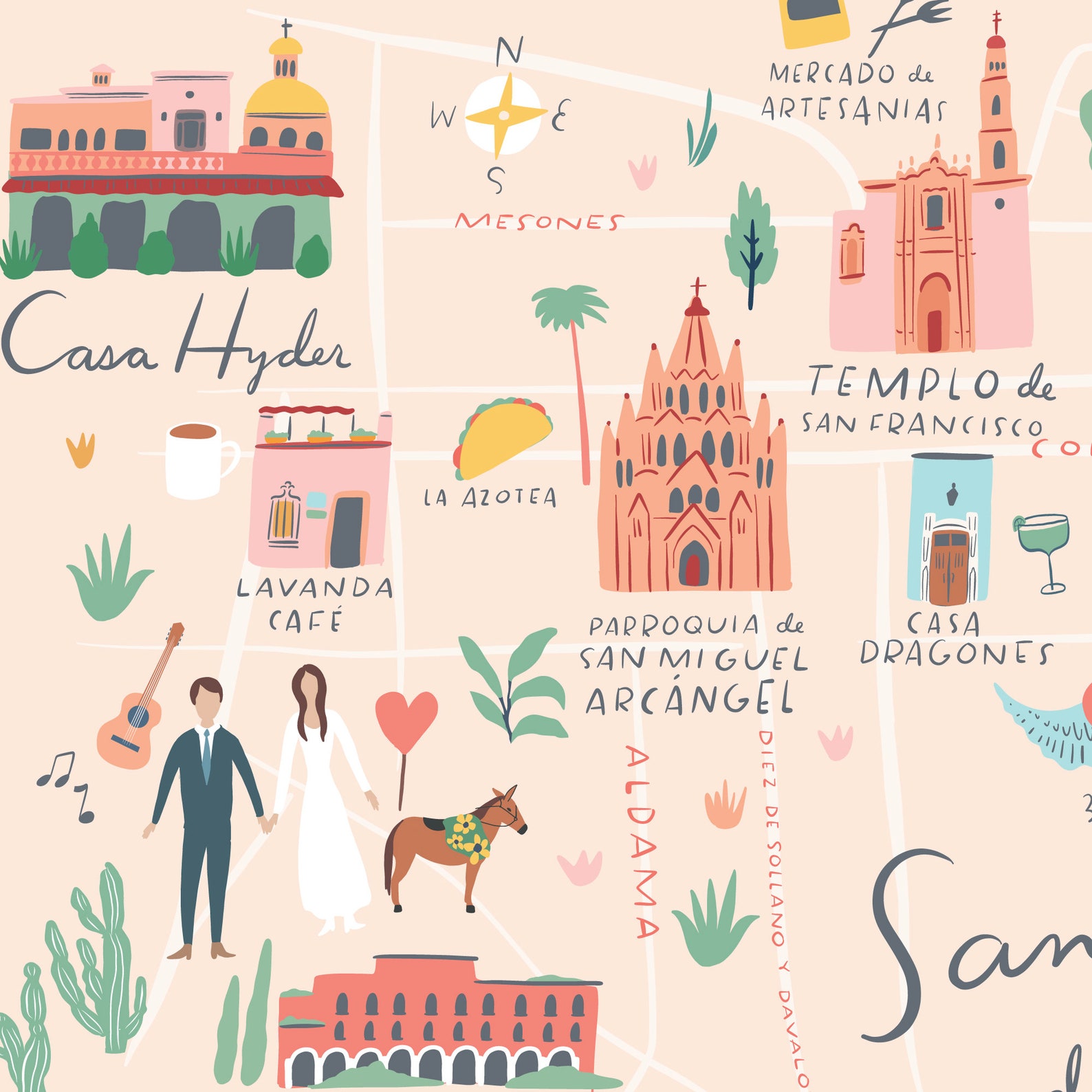 Custom Wedding Invitation Map Save the Date Welcome Map - Etsy