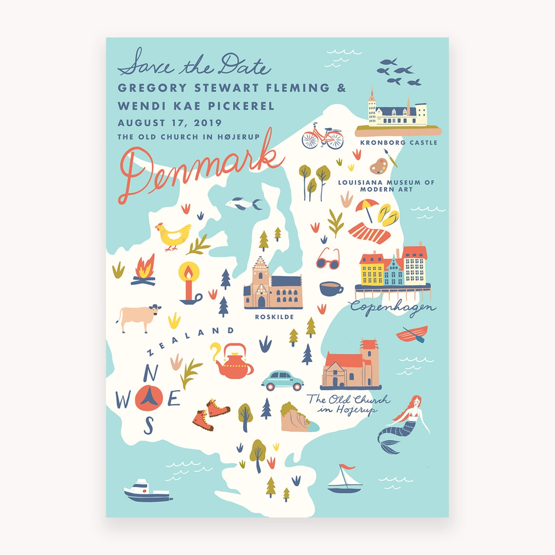 Custom Save the Date Map Invitation Welcome Map Itinerary - Etsy