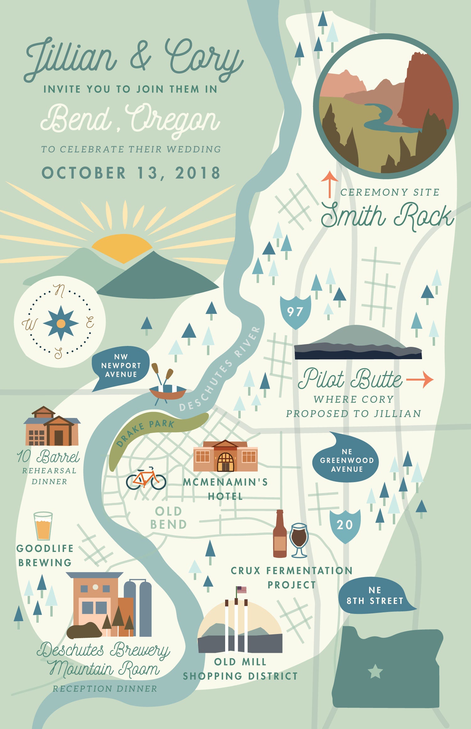 Wedding Weekend Timeline Custom Wedding Map Wedding Map Invitation Map Illustration 7035