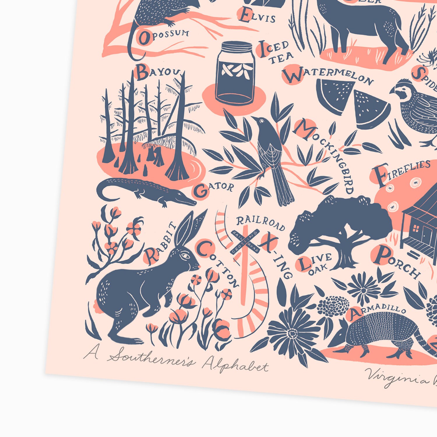 A Southerner's Alphabet Print 11x14 | Etsy